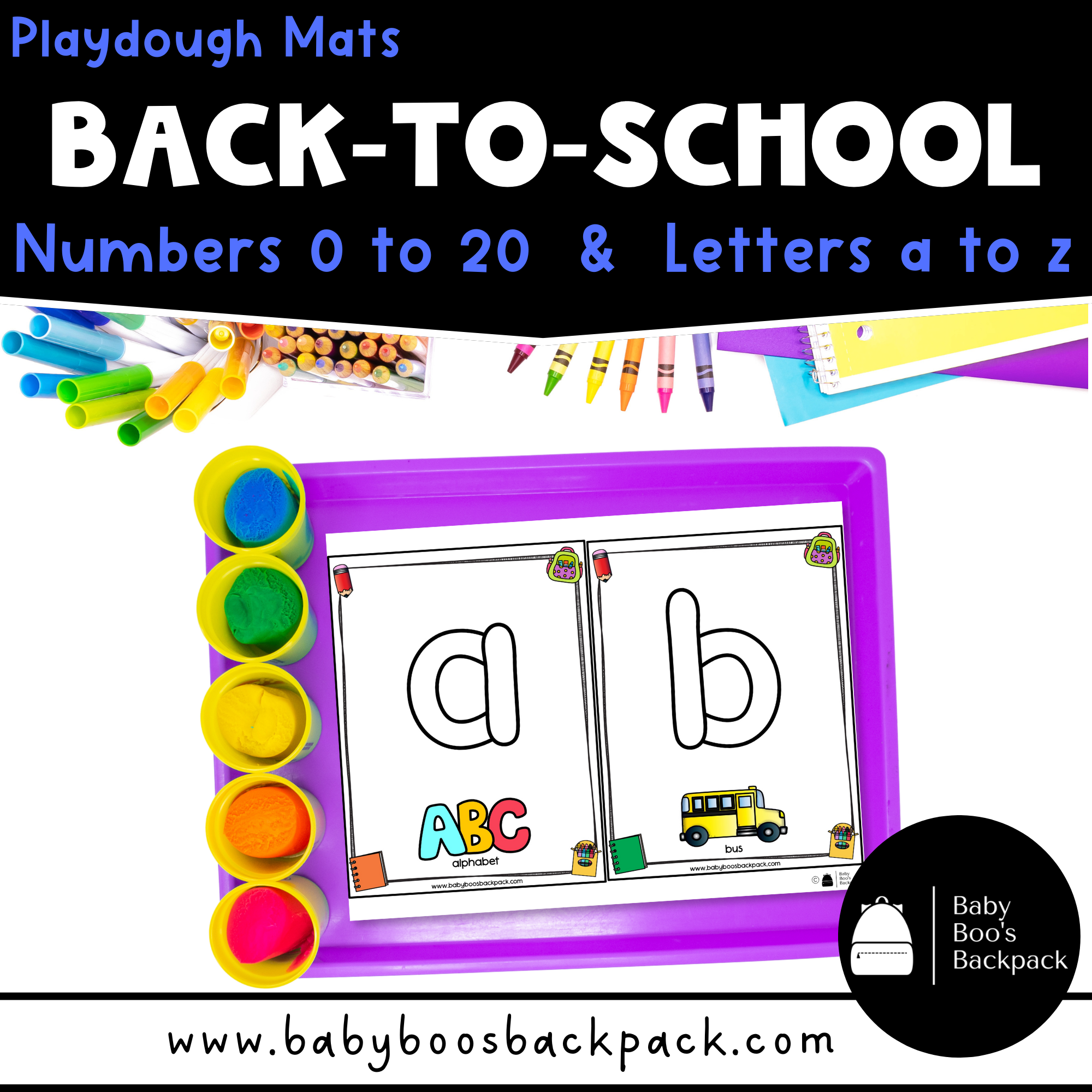 Back-to-School Playdough Mats – Baby Boo's Backpack